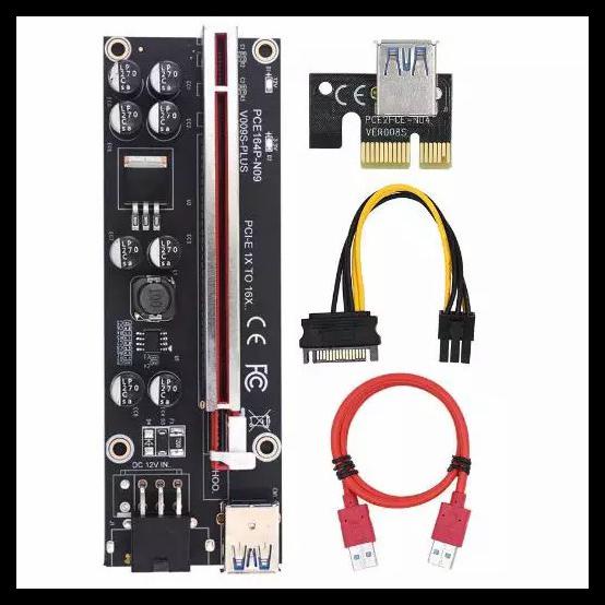 Jual PCIe Riser Untuk Mining GPU Cryptocurrency 8 Kapasitor | Shopee ...