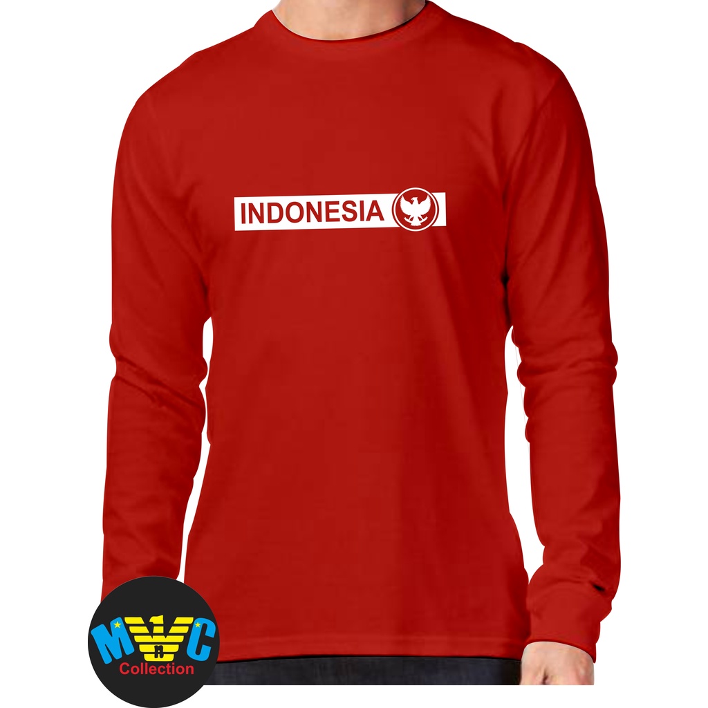 Jual KAOS MERDEKA MERAH PUTIH GARUDA LENGAN PANJANG PREMIUM PRIA ATAU ...