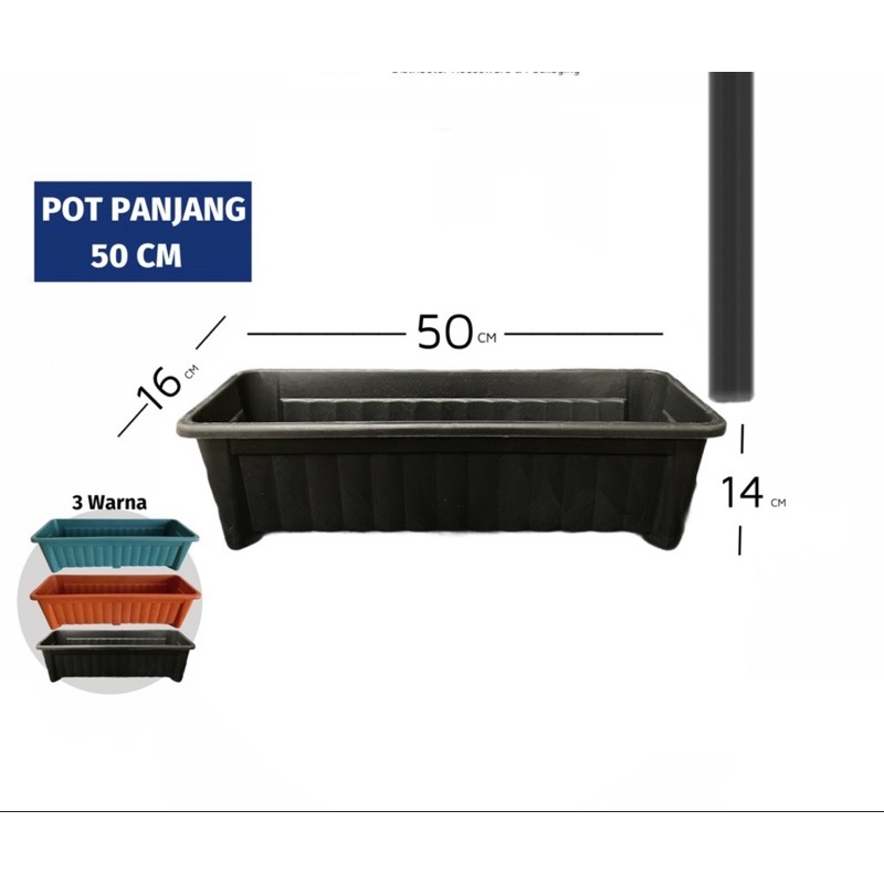 Jual pot panjang ukuran 50 cm | Shopee Indonesia