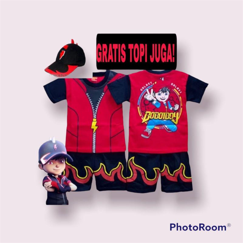 Jual setelan baju anak boboiboy air boboiboy api halilintar boboiboy ...