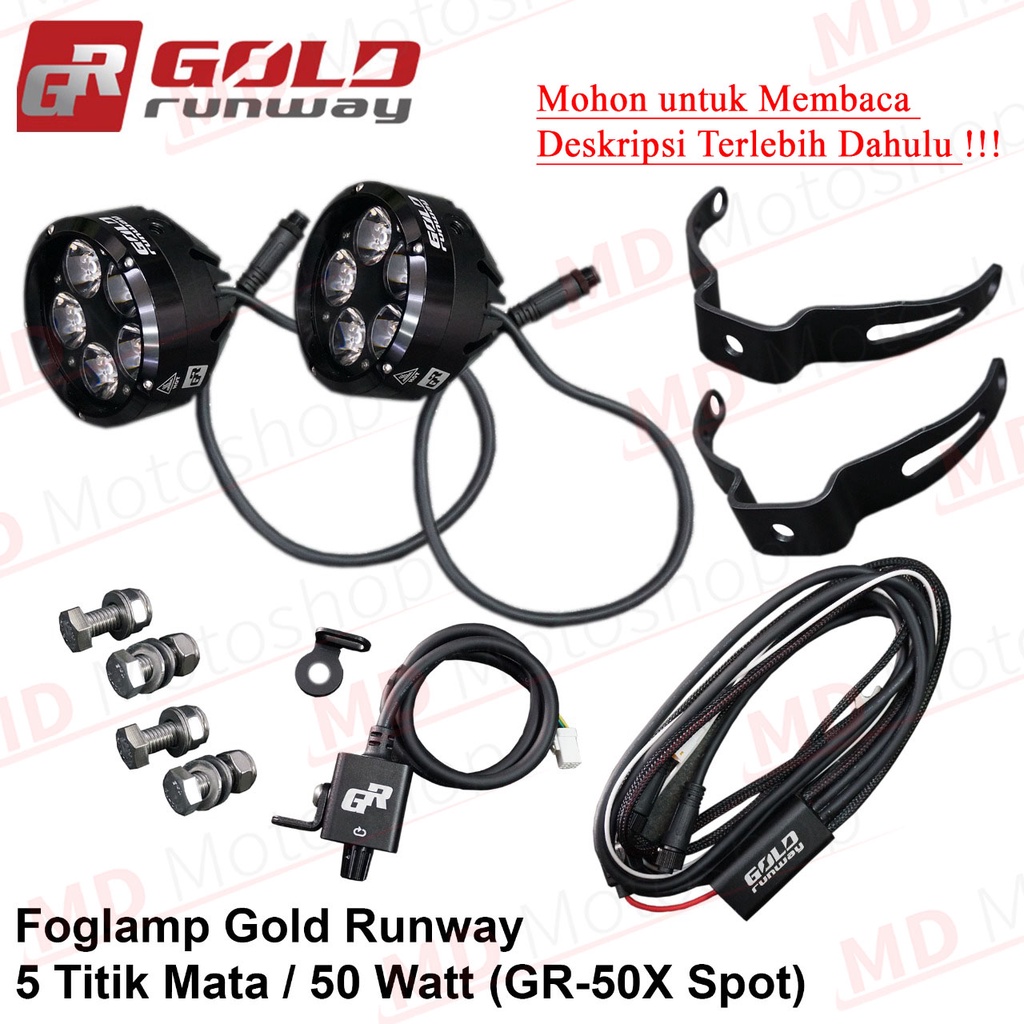 Jual Lampu Foglamp Gold Runway 50Watt Double Sepasang Garansi 3Bulan ...