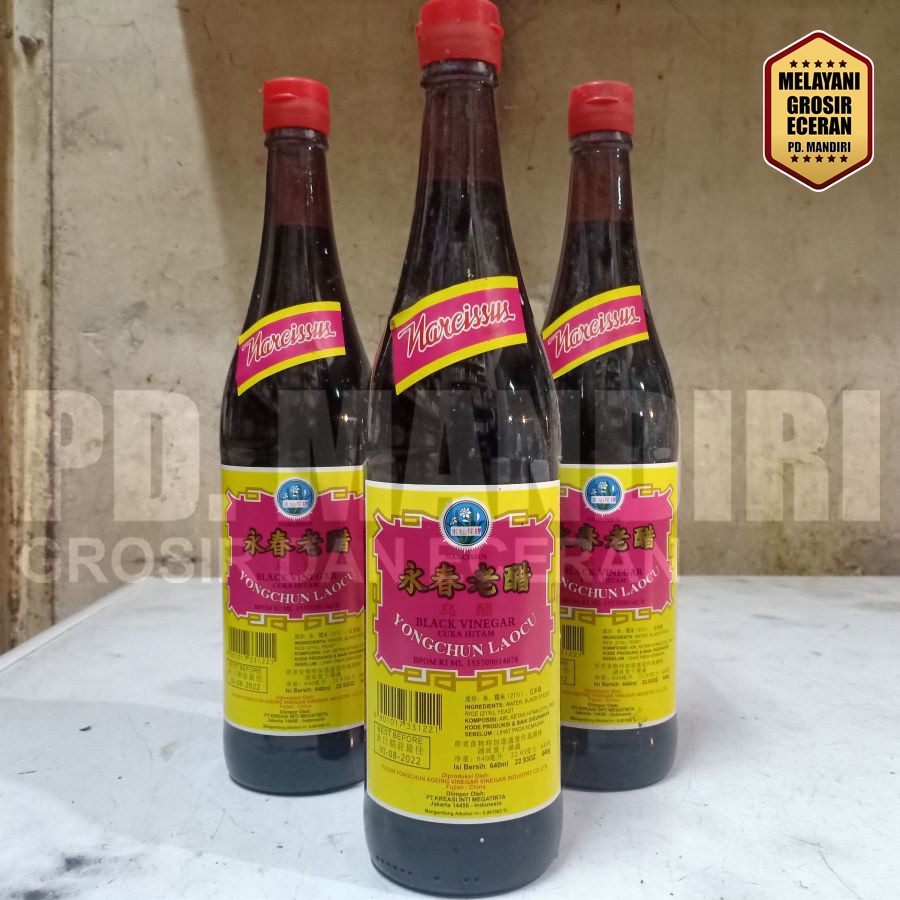 Jual NARCISSUS BLACK VINEGAR CUKA HITAM 640 ML YONG CHUN LAO CU ...
