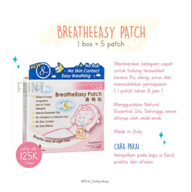 Jual SanteCare BreatheEasy Patch untuk hidung tersumbat baby bayi anak ...