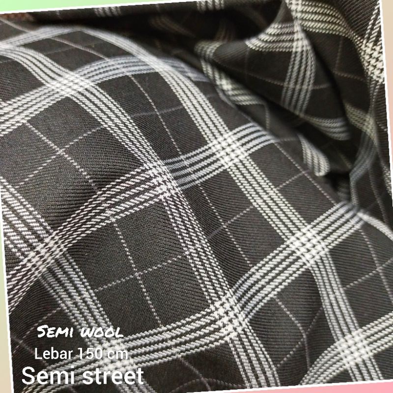 Jual kain semi wool streed hitam ( harga untuk 1 meter / 100 cm ...