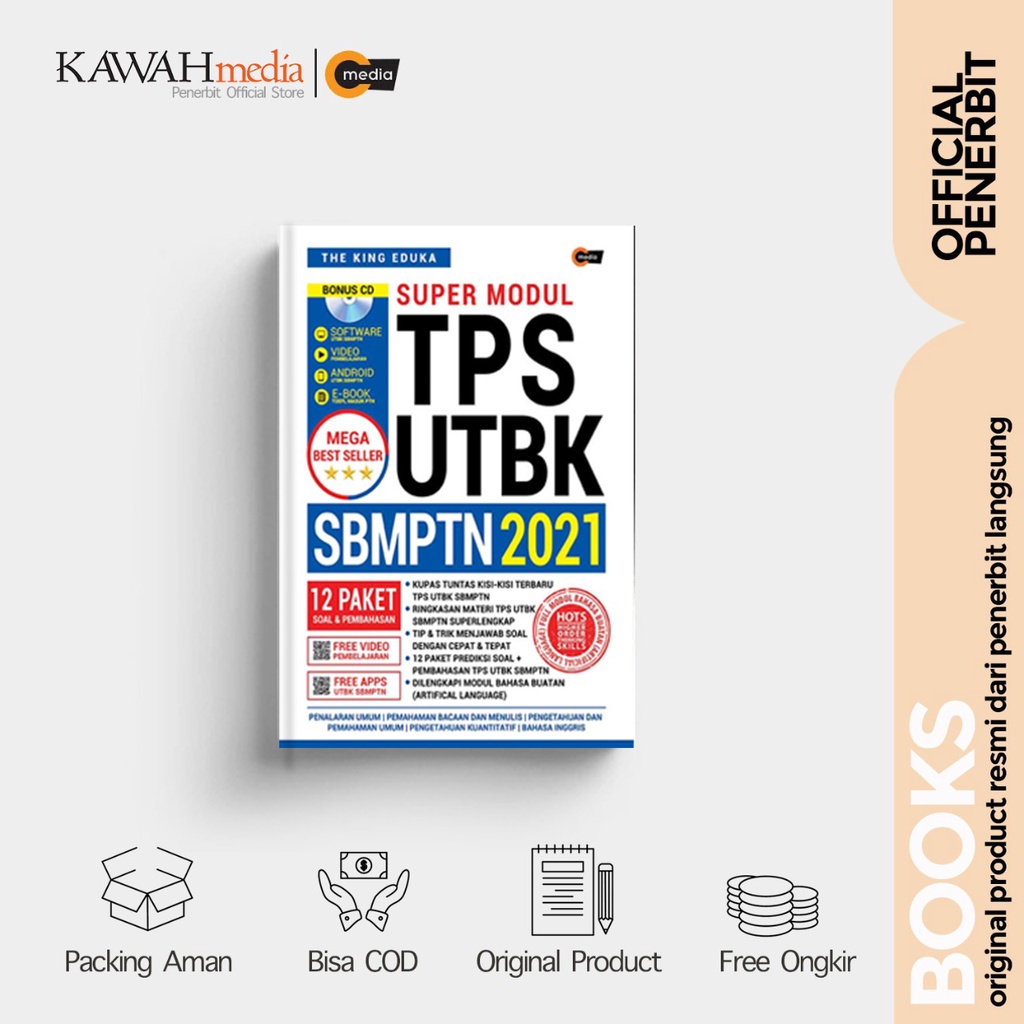 Jual Buku Referensi - Super Modul TPS UTBK SBMPTN 2021 - Cmedia - The King Eduka - Kawah Media ...