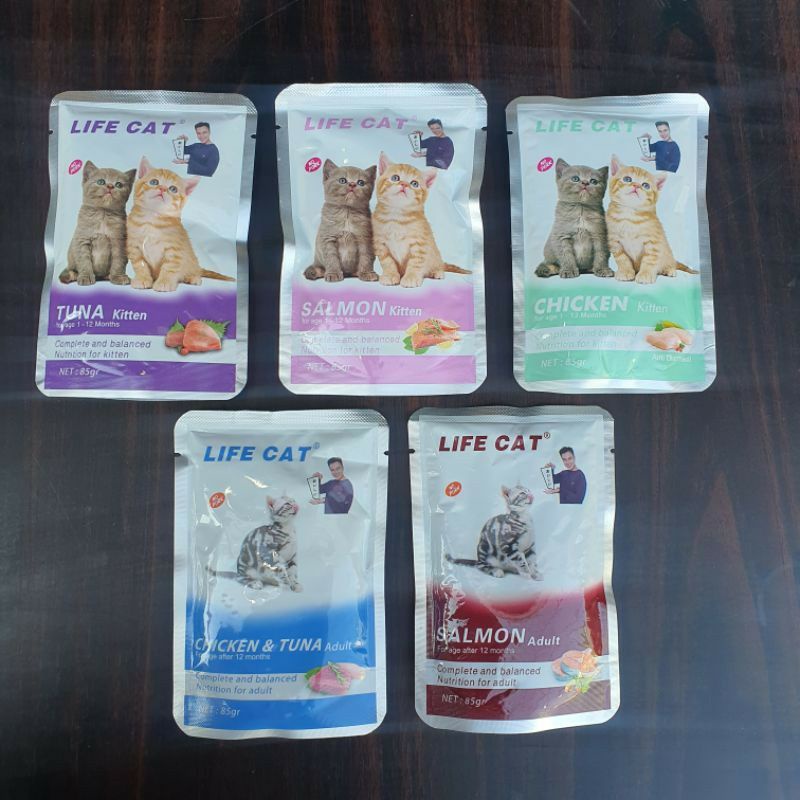 Jual Life cat kitten pouch / makanan basah sachet untuk anak kucing ...