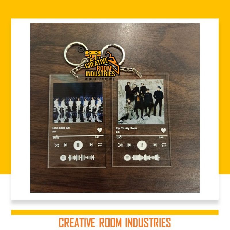 Jual Gantungan Kunci Spotify Akrilik / Spotify Keychain (Laser Cut & UV ...