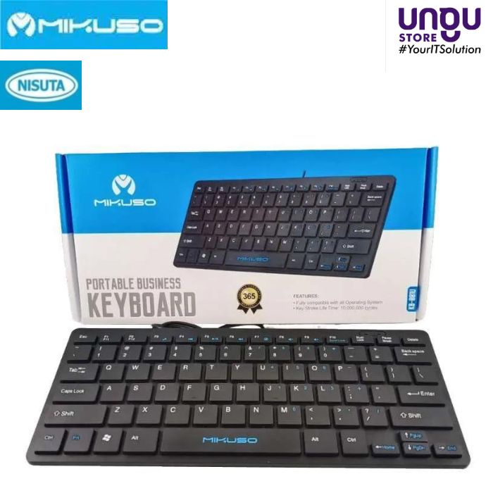 Jual Keyboard Mini Portable Mikuso KB-001U Keyboard USB Mini Nisuta ...