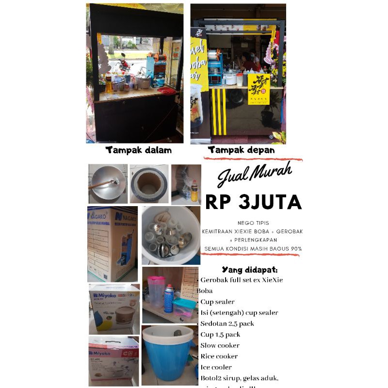 Jual Gerobak franchise Xie Xie Boba | Shopee Indonesia