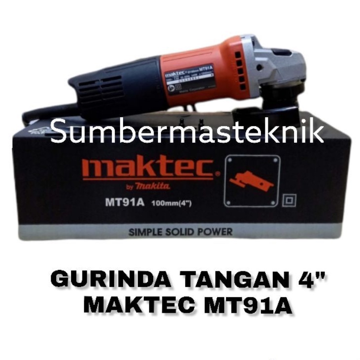 Jual MAKTEC MT91A GERINDA TANGAN 4" MAKTEC MT 91 A / GURINDA MAKTEC MT91 | Shopee Indonesia