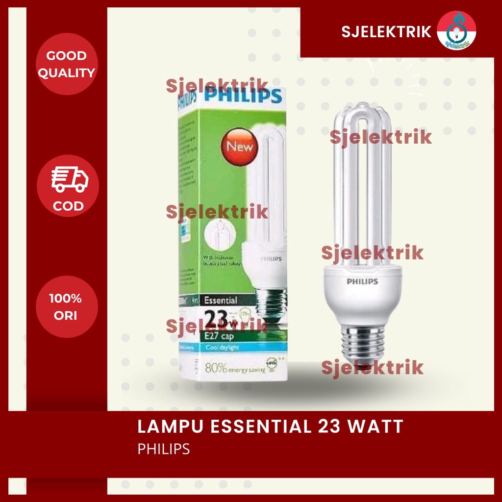 Jual Lampu Philips Essential 23 w lampu jari 3u philips / ESS 23 WATT lampu philip essential 23 ...