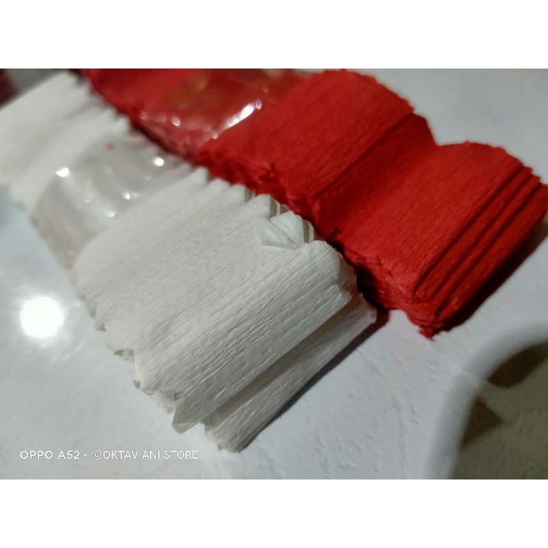 Jual KERTAS KREP PAPER WARNA WARNI MERAH PUTIH AGUSTUS | Shopee Indonesia