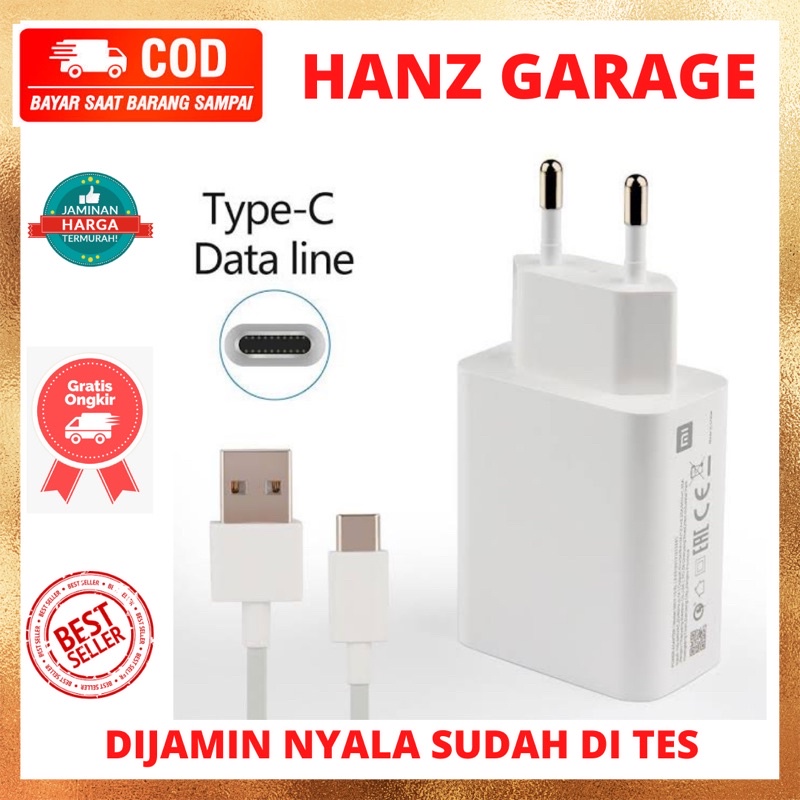 Jual Charger Cas Xiaomi Xiomi Type C Tipe C Fast charging Redmi Note 9 ...