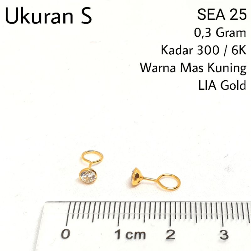 Jual Anting Toge EMAS ASLI Kadar 300 / 6K ( TOKO MAS LIA GOLD BEKASI ) | Shopee Indonesia