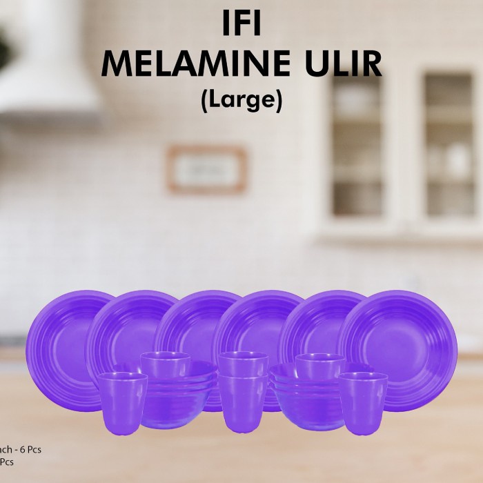 Jual MAKAN-PERALATAN-PAKET- GLORI MELAMIN SET LARGE PIRING MAKAN MANGKOK GELAS MINUM MU0003 ...
