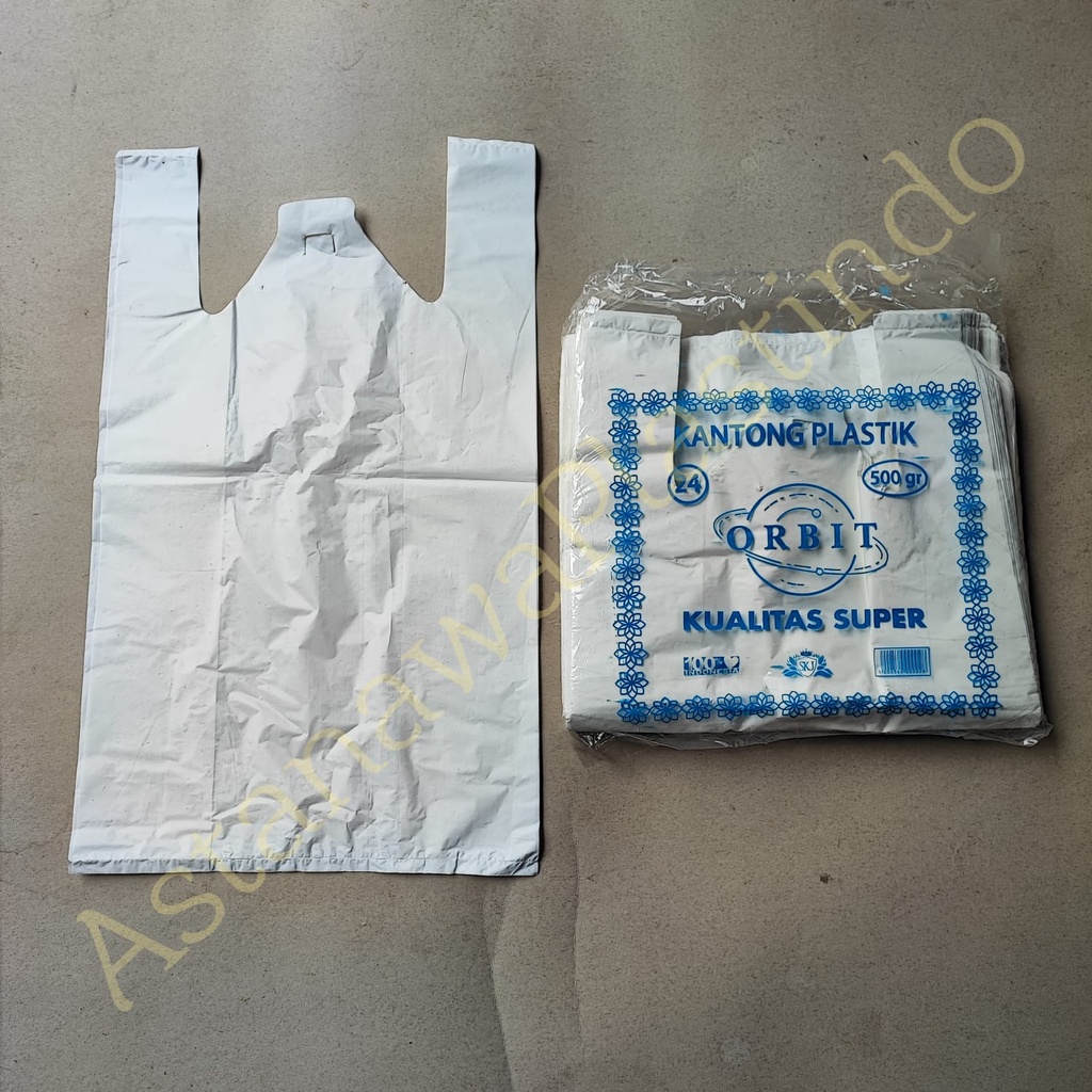 Jual Kantong plastik HDPE putih susu uk 24 ORBIT 24x40 tebal | Shopee ...
