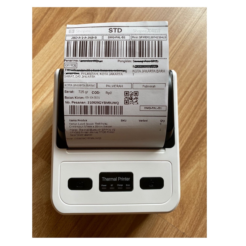 Jual Printer Thermal Bluetooth SMARTCOM 80mm With Baterry Cetak Kasir Alamat Label Nota PPOB ...