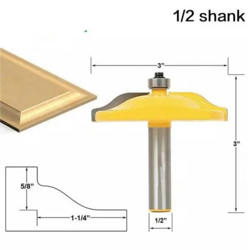 Jual Mata Pisau Profil Panel Pintu Raised Door Cabinet Trimmer Router ...