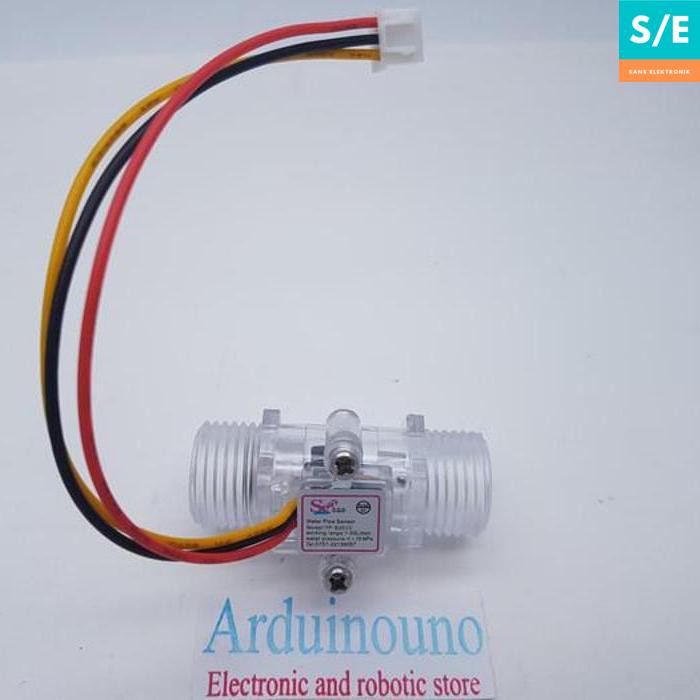 Jual LIQUID Water flow sensor 1/2" 1-30L / min transparent color ...