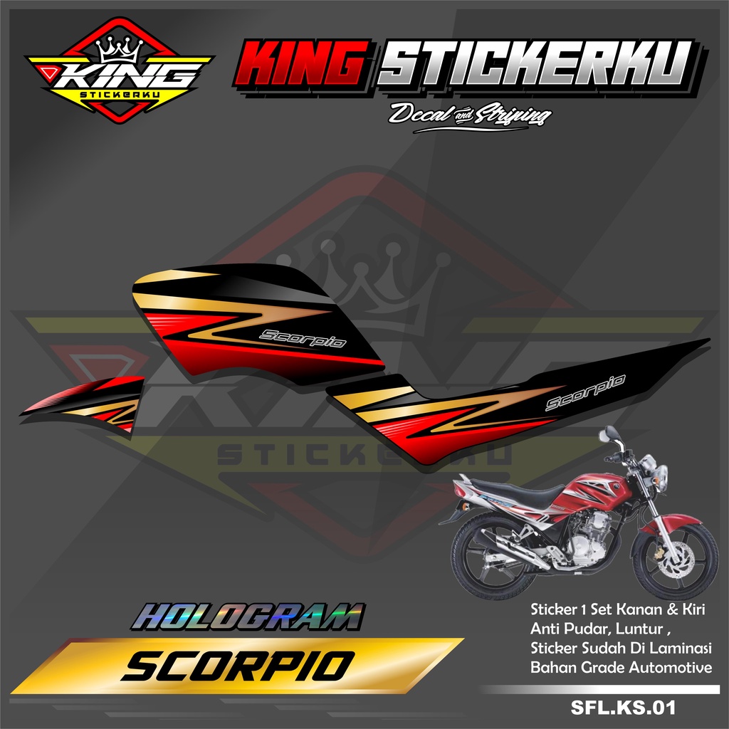 Jual Stiker Variasi Scorpio - Decal Sticker Striping Standar Scorpio ...