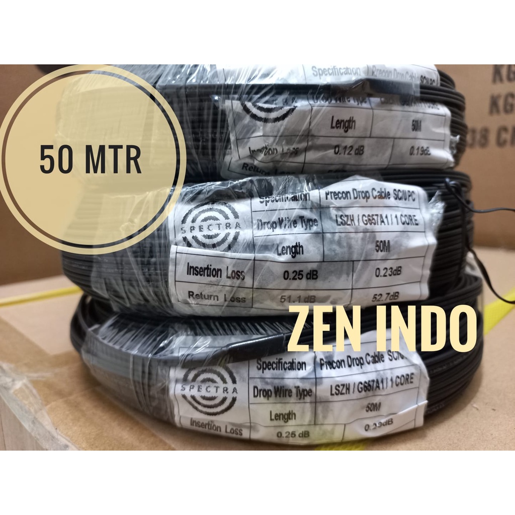Jual Kabel Fiber Optik Kabel FO 50 meter 50m 1 Core 3 Seling PRECON | Shopee Indonesia