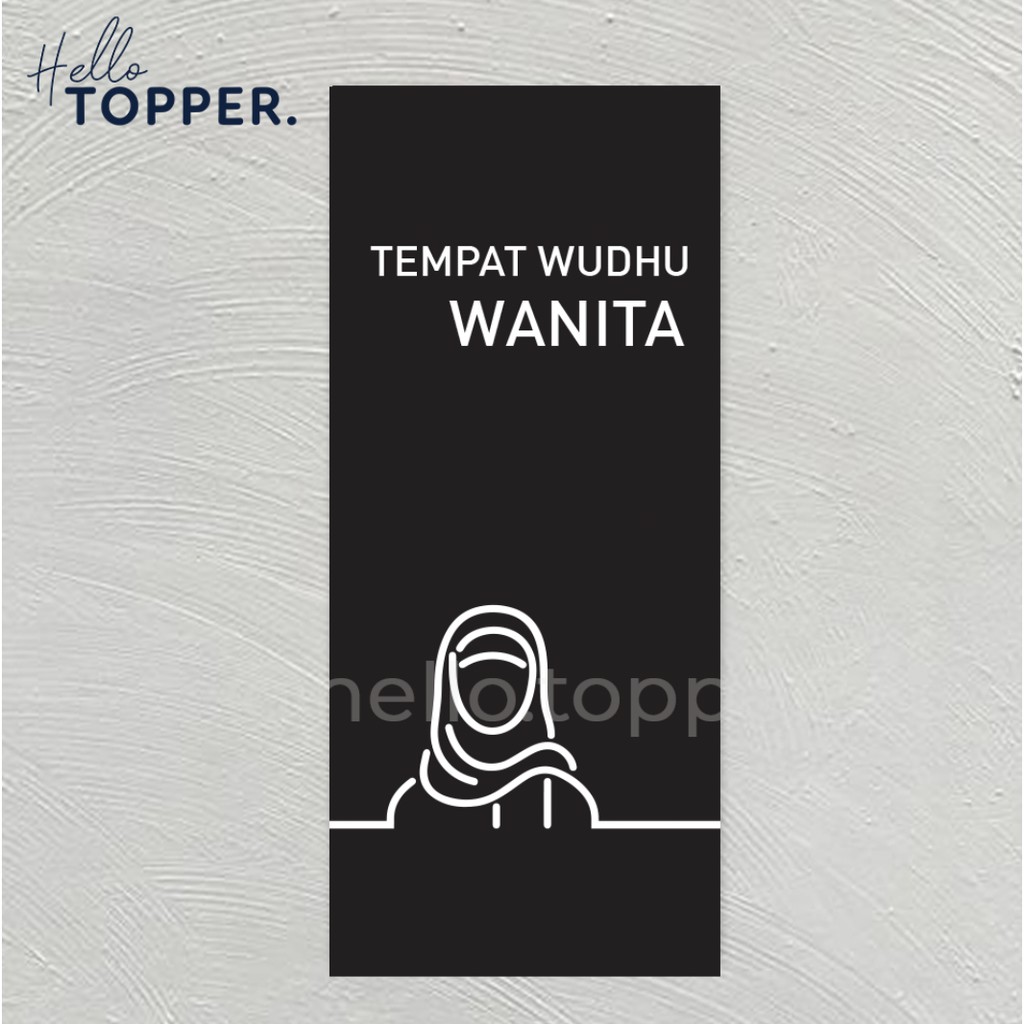Jual Sign Akrilik Tempat Wudhu Wanita Printed | Label Signage Tempat ...