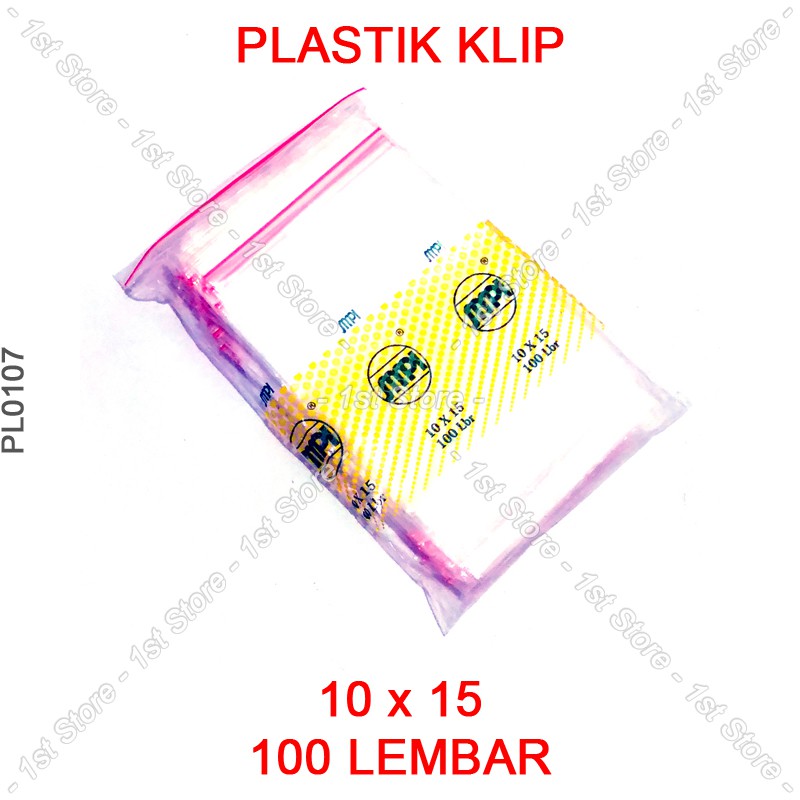 Jual PLASTIK KLIP BENING SMPI 10X15 PLASTIC CLIP 10 X 15 CM ZIPLOCK ...