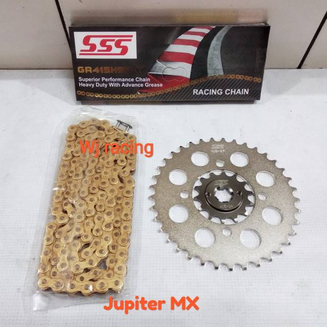 Jual Gear Set SSS Jupiter MX Old / MX New 5 Speed dan Rantai SSS 415 ...