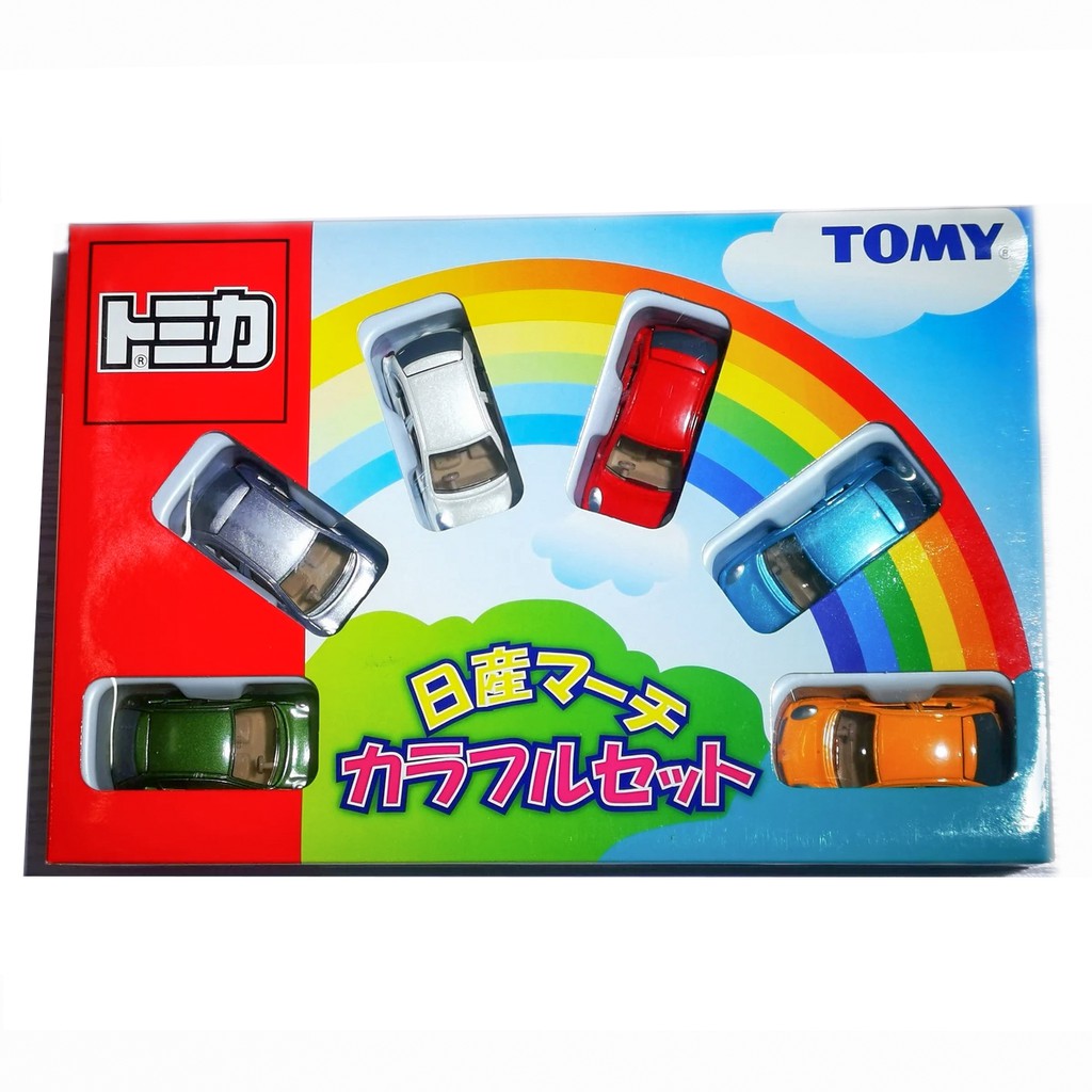 Jual Tomy Tomica Gift Set NISSAN MARCH 2002 6 COLORS PELANGI Diecast ...