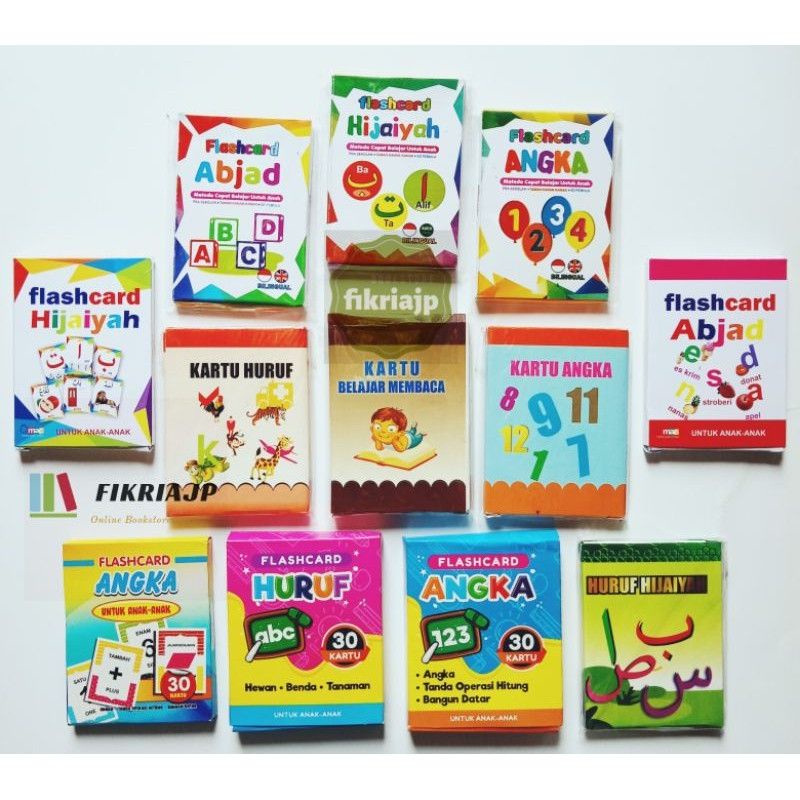 Jual Flash Card Abjad Huruf Angka Hijaiyah/ Flaschcard Alfabet / kartu ...