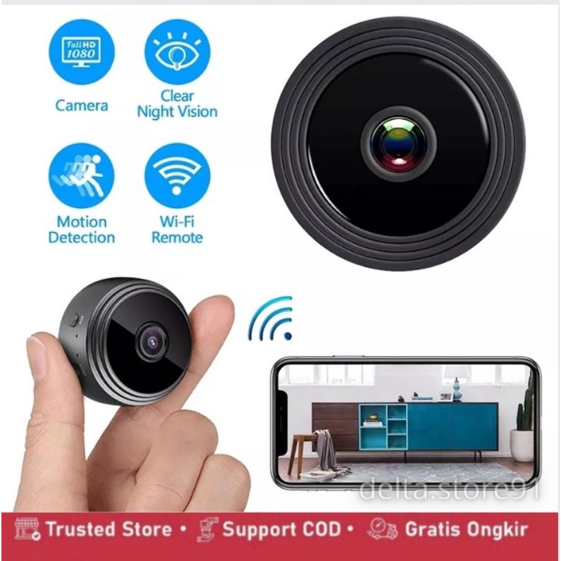 Jual Mini WiFi IP Camera CCTV Wide Angle 1080P | Shopee Indonesia