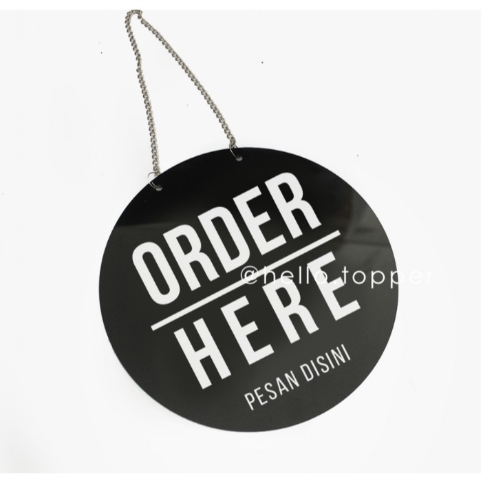 Jual Sign Order Here Acrylic | Sign Toko | Sign Board | Shopee Indonesia