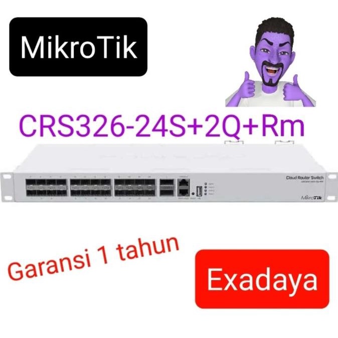 Jual Mikrotik Crs326-24S+2Q+Rm Switch 24 Port Sfp+ (10G) + 2 X Qsfp+ (40G) | Shopee Indonesia