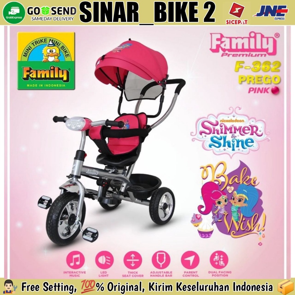 Jual Sepeda Anak Roda Tiga Tricycle Family Prego FM - 362 | Shopee Indonesia
