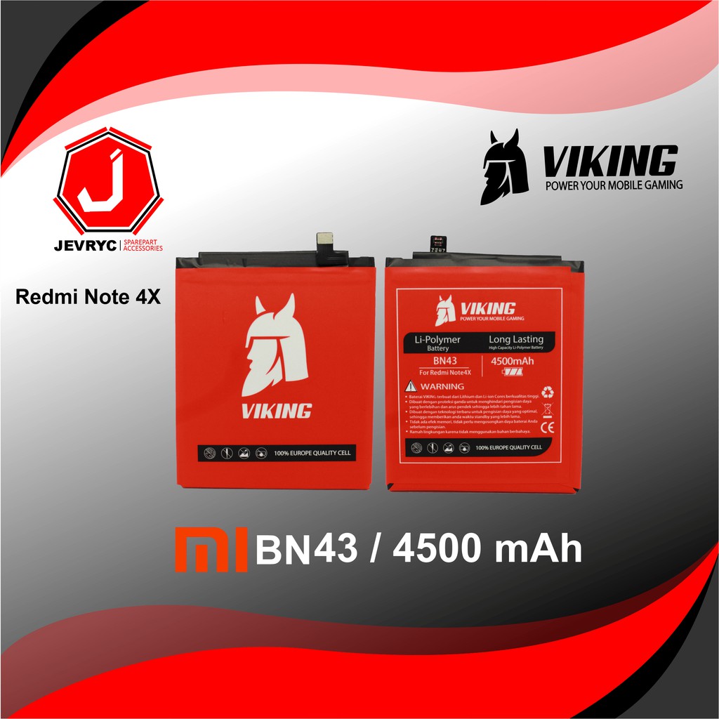 Jual VIKING Baterai Redmi Note 4X - Note 4 Snapdragon BN43 | Shopee ...
