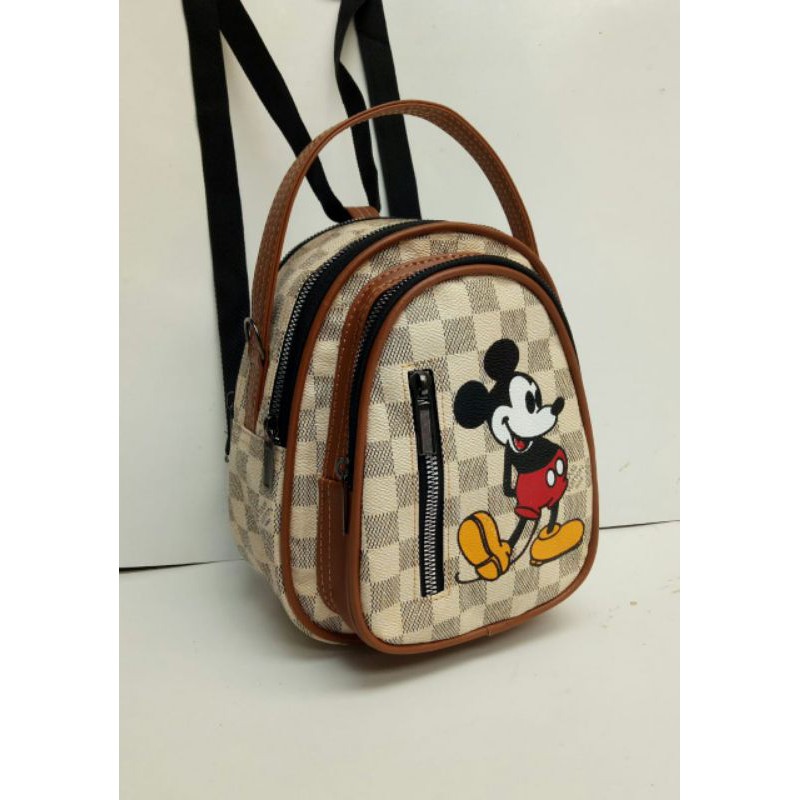 Jual PTM-tas ransel mini motif mickey-backpack multifungsi | Shopee ...