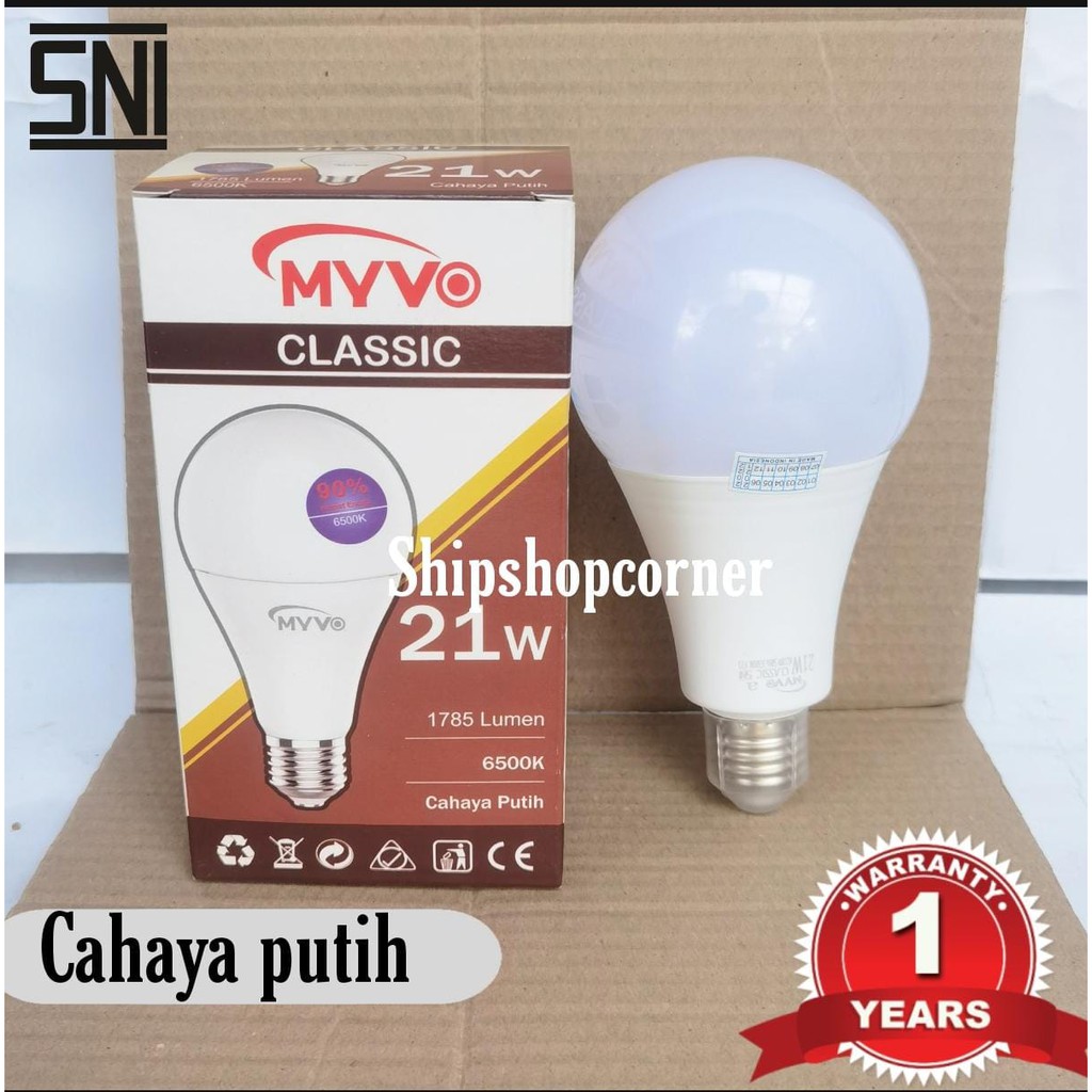 Jual lampu led bulb 21w Myvo classic 21 watt bergaransi | Shopee Indonesia