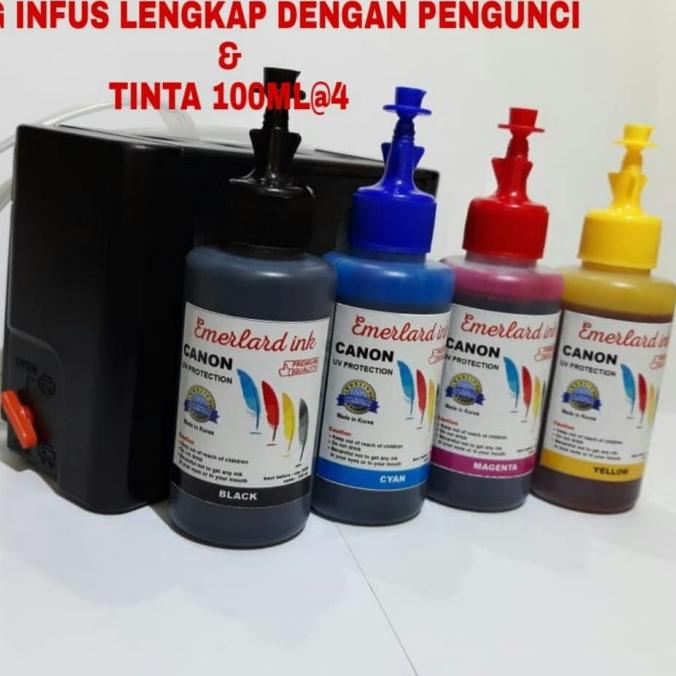 Jual Paket Tinta Canon @4Warna + Tabung Infus Box | Shopee Indonesia