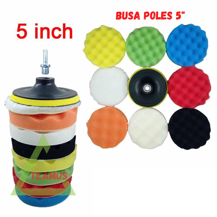 Jual Sponge Polishing 5" 5 inch Busa Poles Mobil dan Motor Set | Shopee ...