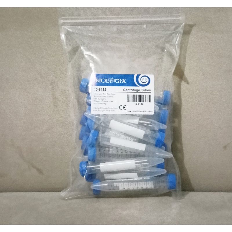 Jual Tabung Centrifuge Tube 15 ml Sterile 25 Pcs Biologix 10-9152 | Shopee Indonesia