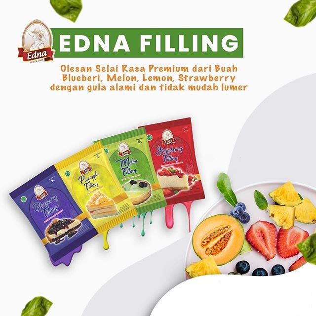 Jual Edna Filling Varian Blueberry - Strawberry - Pineapple - Durian ...