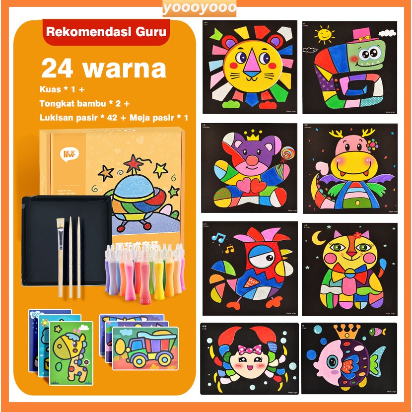 Jual Sand Painting Game pasir berwarna-warni Mewarnai Dengan Pasir ...
