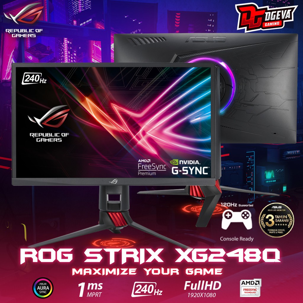 Jual Asus ROG Strix XG248Q 24 inch 240Hz G-Sync Gaming LED Monitor ...
