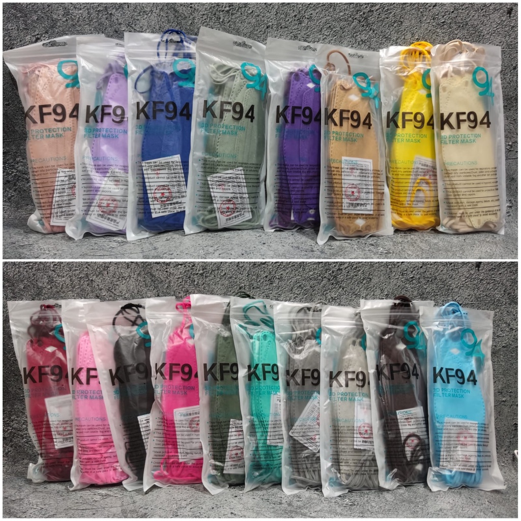 Jual MASKER KF94 FISH MASK KOREA KF94 4PLY FACE MASK 12 WARNA & MIX ...