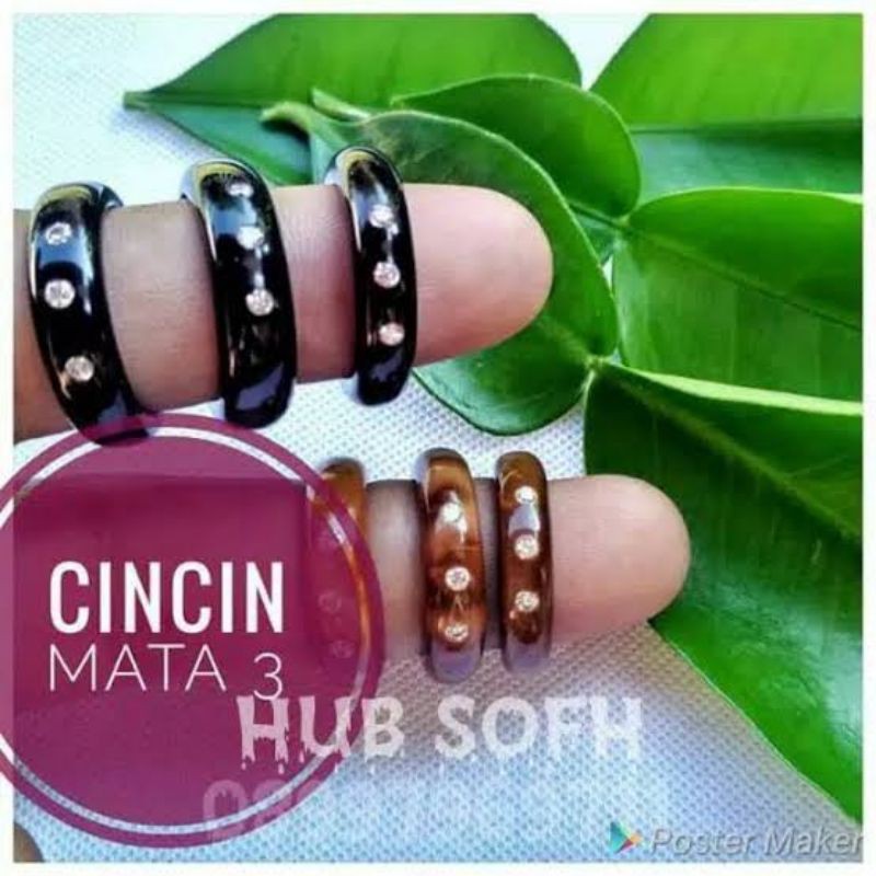 Jual Cincin koka/kaoka/kaukah/motif mata tiga ring | Shopee Indonesia