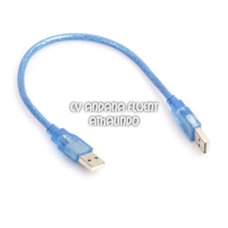 Jual kabel usb male to male 50cm biru kabel usb 2.0 | Shopee Indonesia