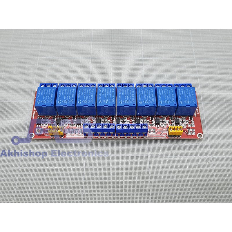 Jual 8 Channel Relay Module 24V Supports High and Low Trigger | Shopee ...