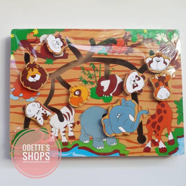 Jual MAINAN PUZZLE KAYU GESER MAZE HEWAN HUTAN | Shopee Indonesia