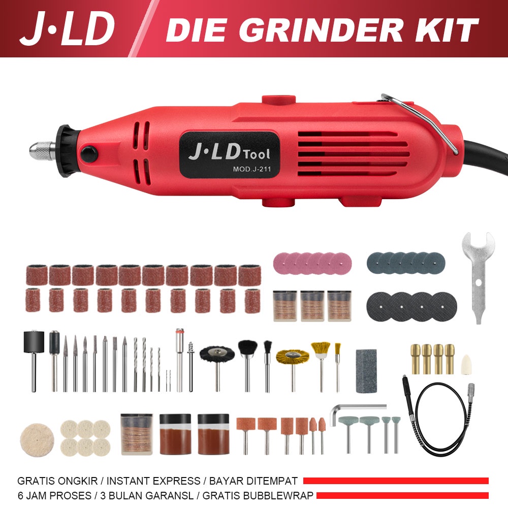 Jual JLD MINI DIE GRINDER 95Pcs set J211 / Gerinda Mini Grafir - Grinda ...