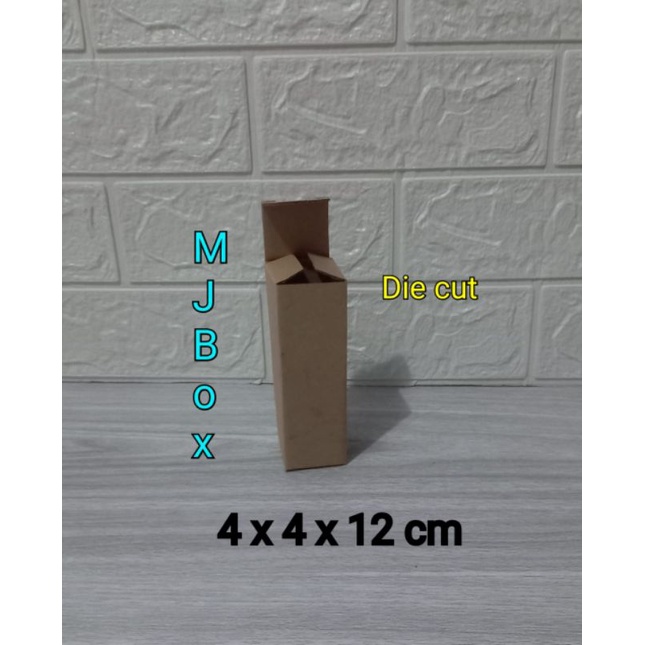 Jual Kardus karton Uk. 4x4x12 cm.........Die Cut Kotak Botol | Shopee ...
